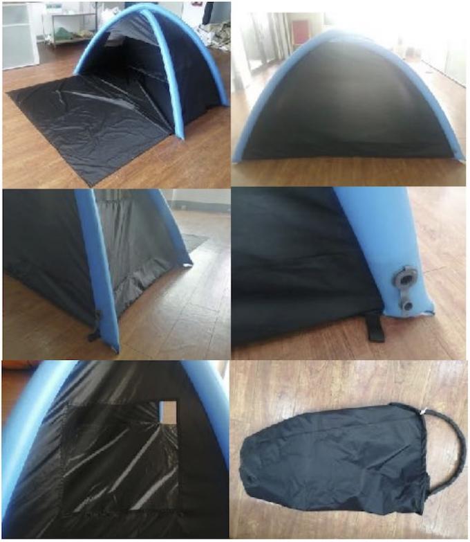 Black Polyester 190T 2 Man Beach Inflatable Camping Tent Blow Up Beach Tent